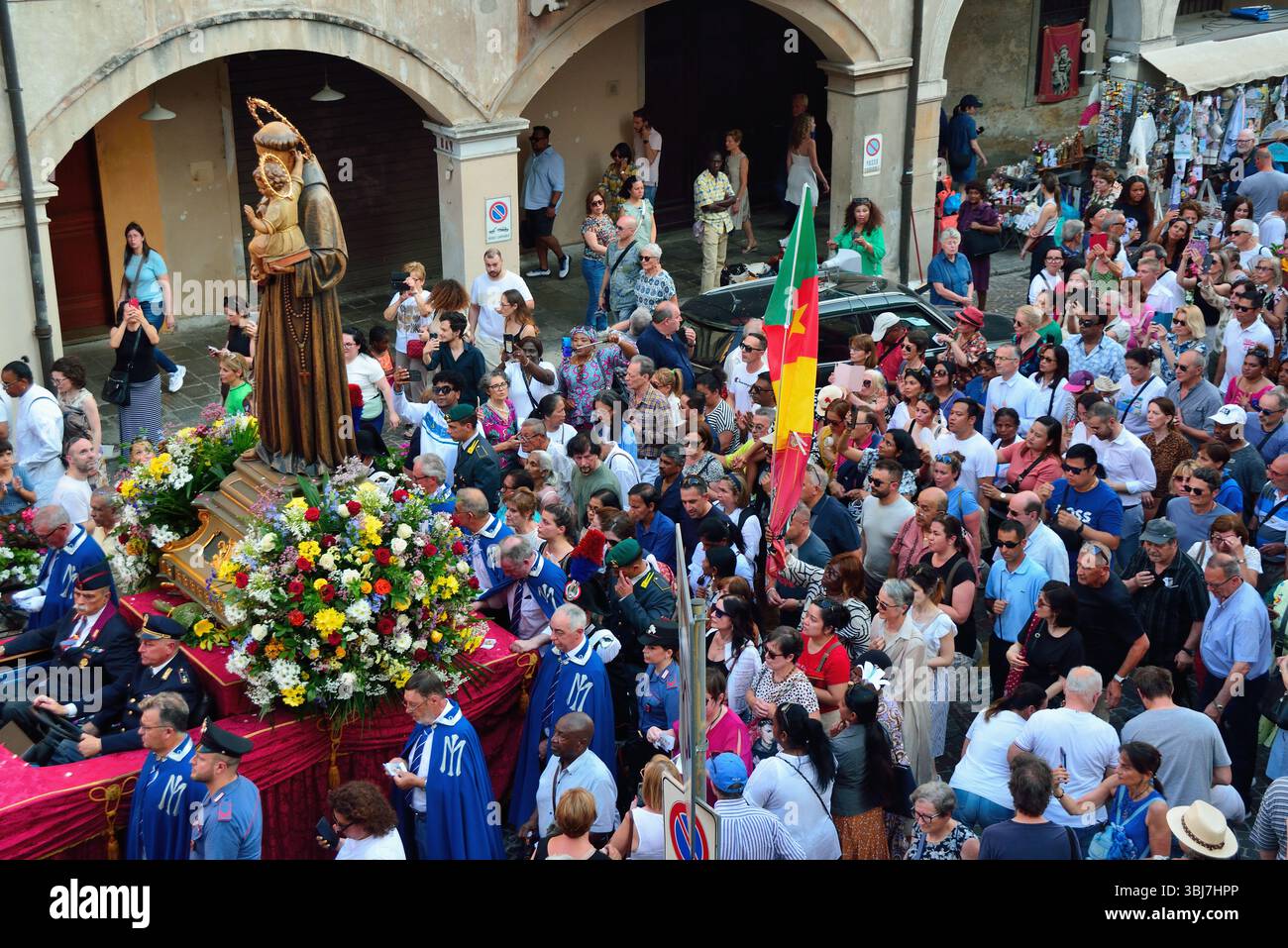 Padua, Italy. June 13th, 2025. St. Anthony day. The statue and relics ...