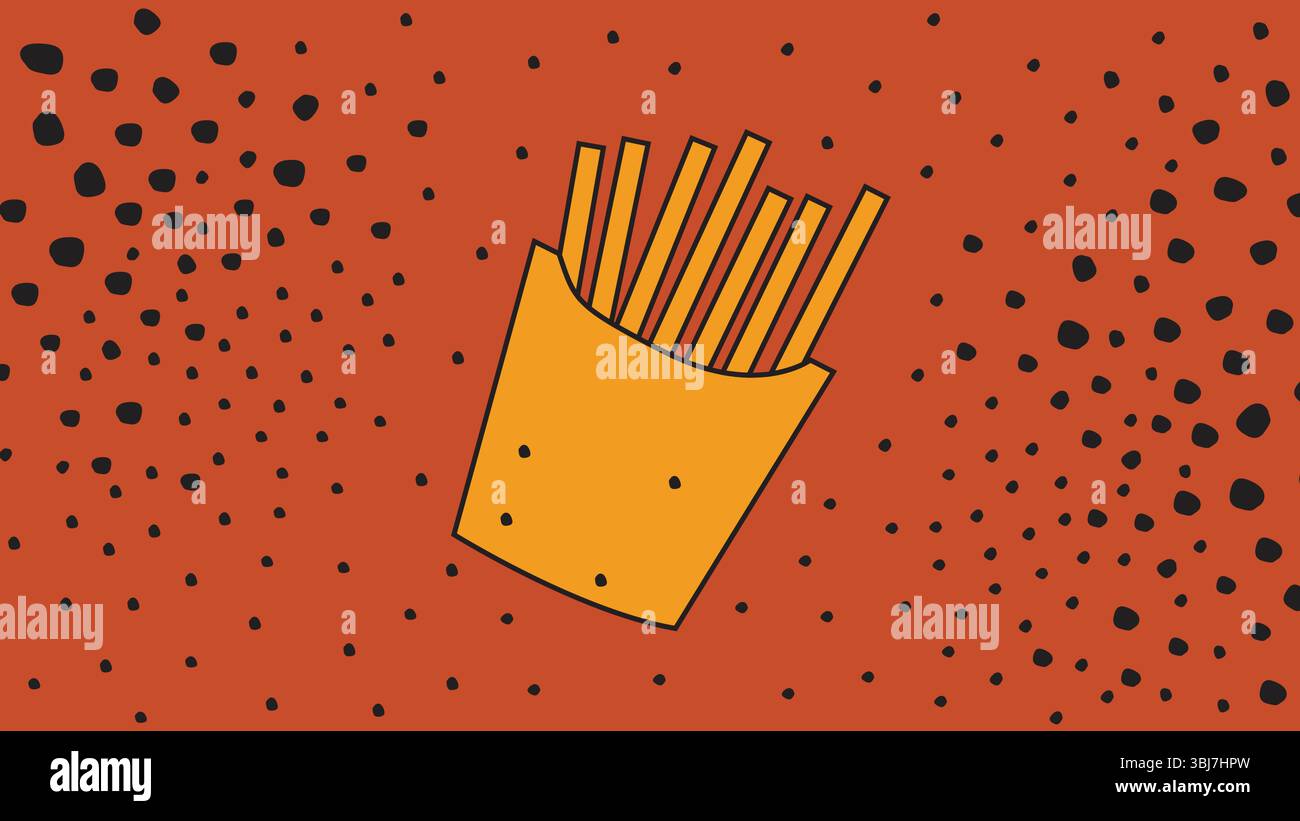 French fries pizza Stock Vector Images - Alamy