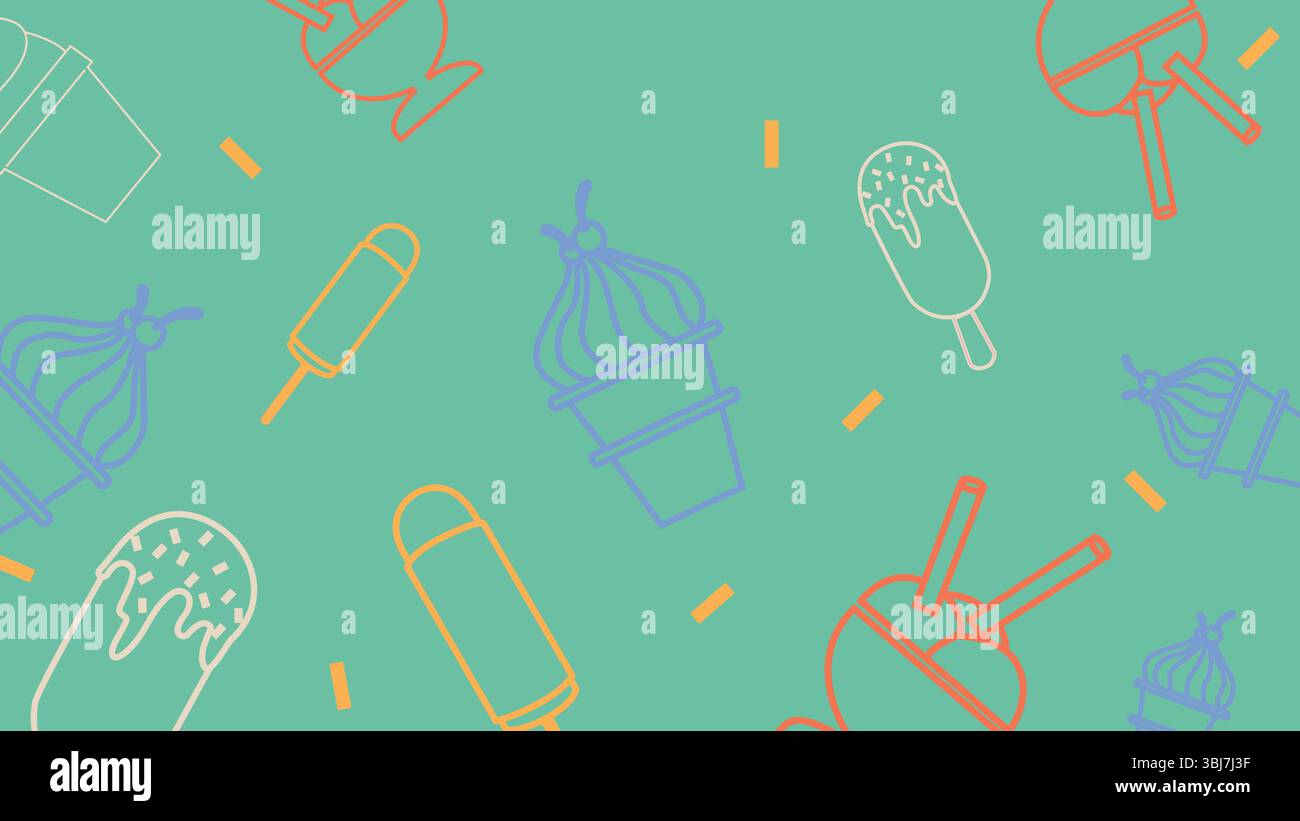 Ice cream neon food Stock Vector Images - Alamy