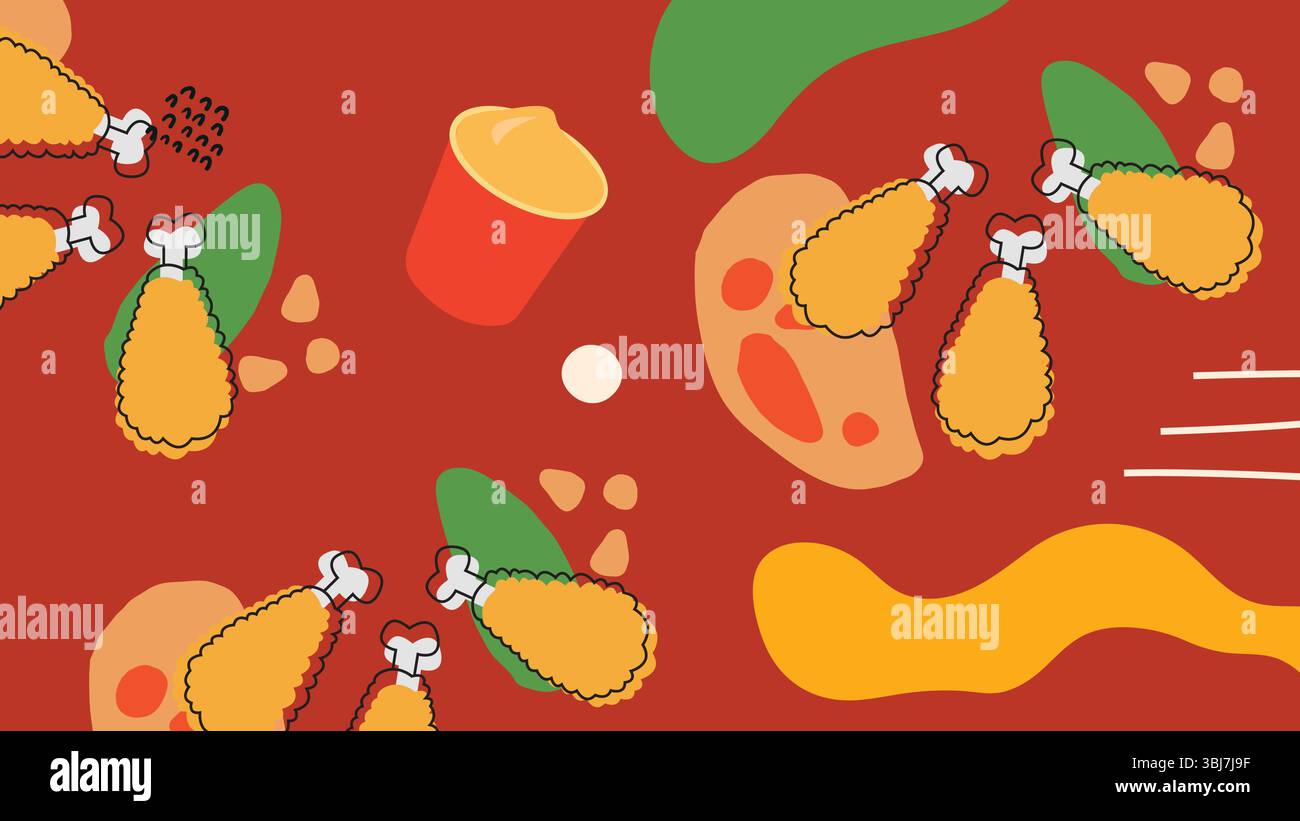 Street food fried chicken Stock Vector Images - Alamy