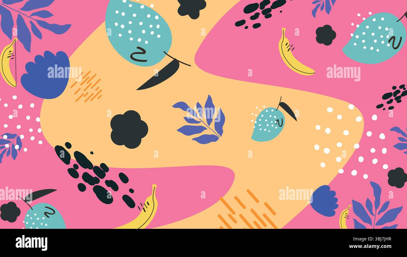 Banana leaf vibrant Stock Vector Images - Alamy