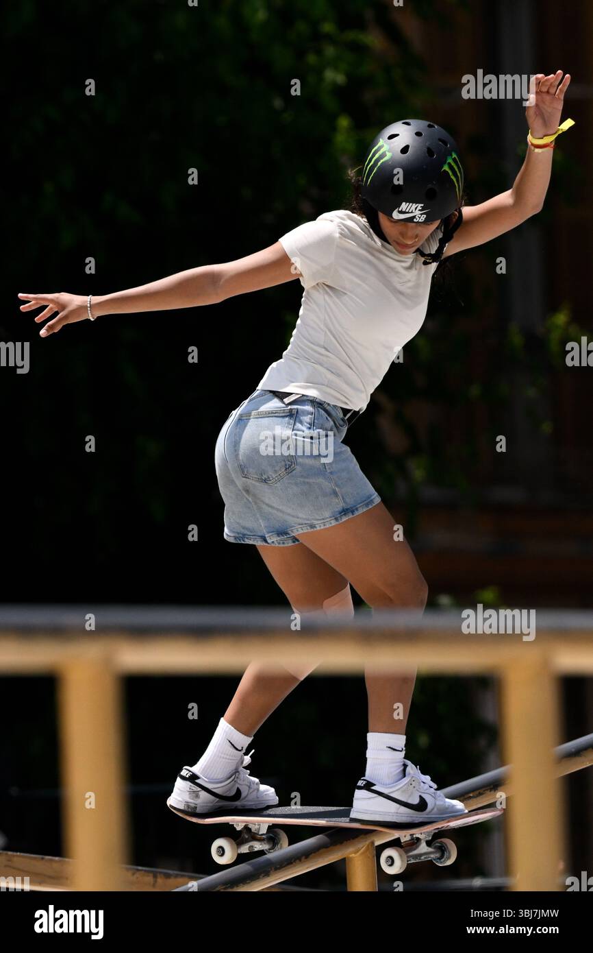 Rome, Italy. 13th June, 2025. Rayssa Leal of Brazil competes in the ...