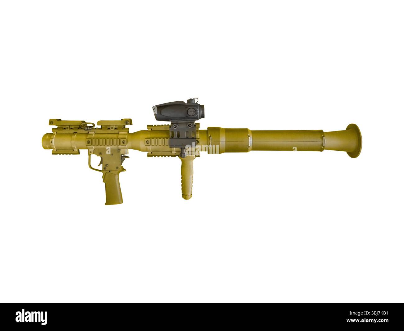 Modern sand colored rocket-propelled grenade launcher is isolated Stock ...