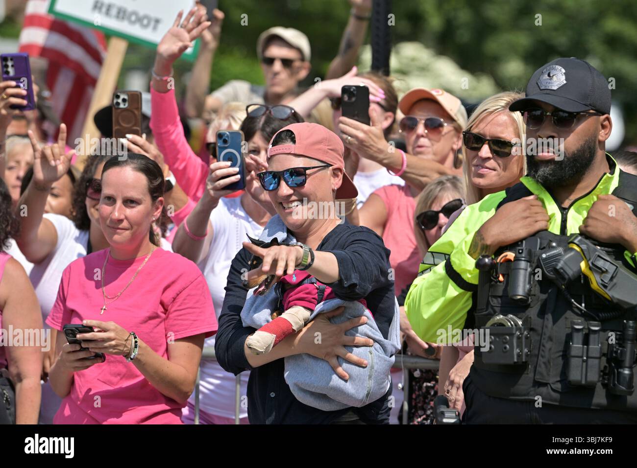 Supporters react as Karen Read and her legal team leave the Dedham ...