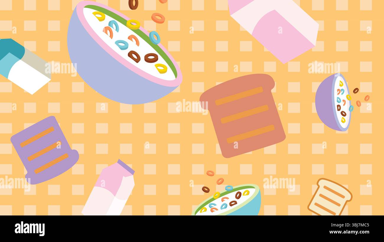 Cozy breakfast setup Stock Vector Images - Alamy