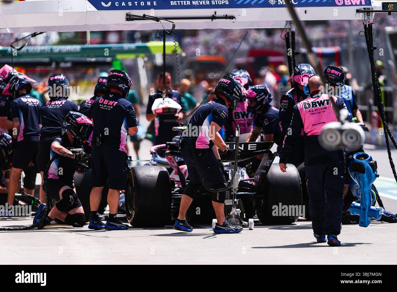 Alpine F1 Team, pit stop practice during the Formula 1 Pirelli Grand ...