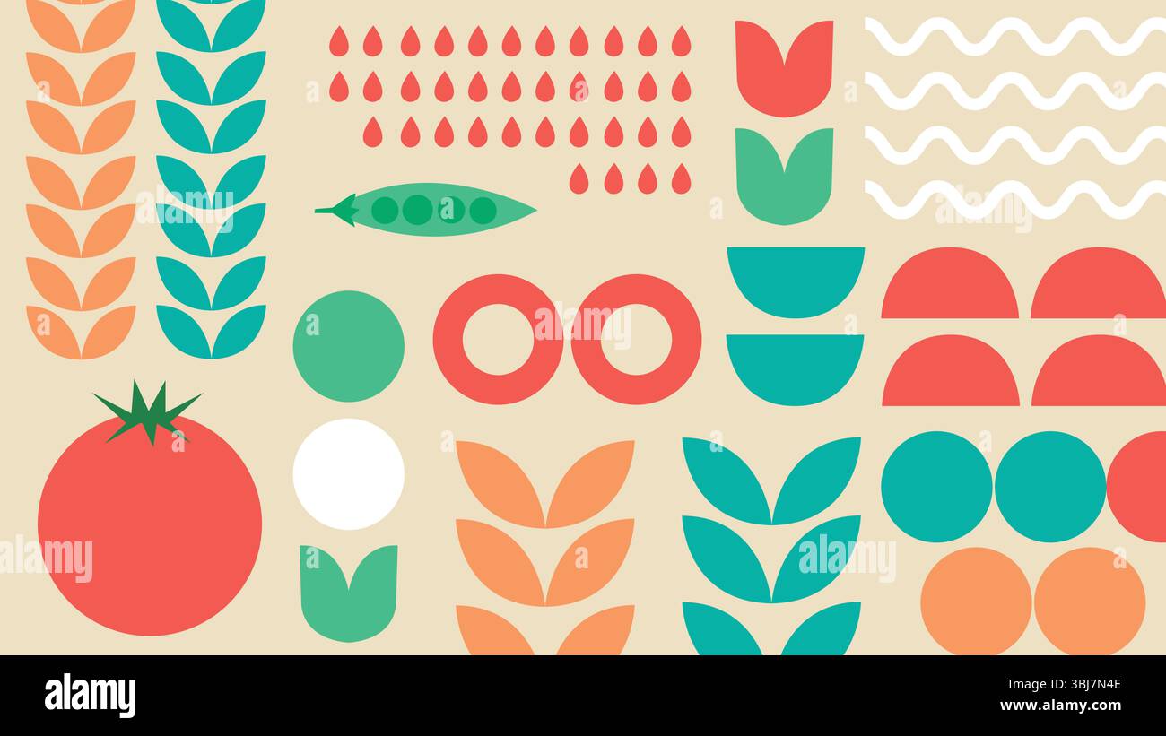 Tree and tomato abstract background Stock Vector Image & Art - Alamy