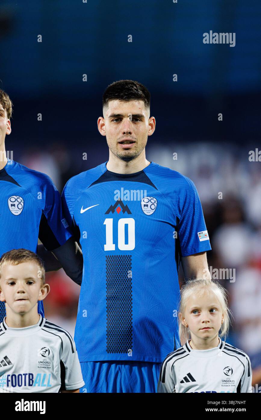 Svit Seslar seen during UEFA Euro U-21 2025 game between national teams ...
