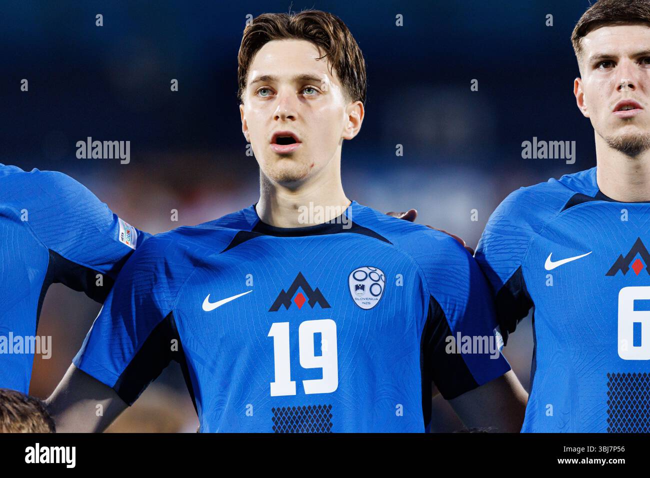Enrik Ostrc seen during UEFA Euro U-21 2025 game between national teams ...