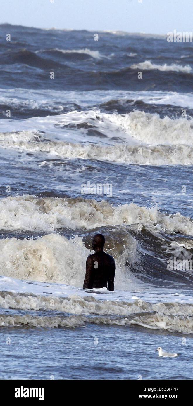File photo dated 12/09/11 of Antony Gormley's Another Place statues ...