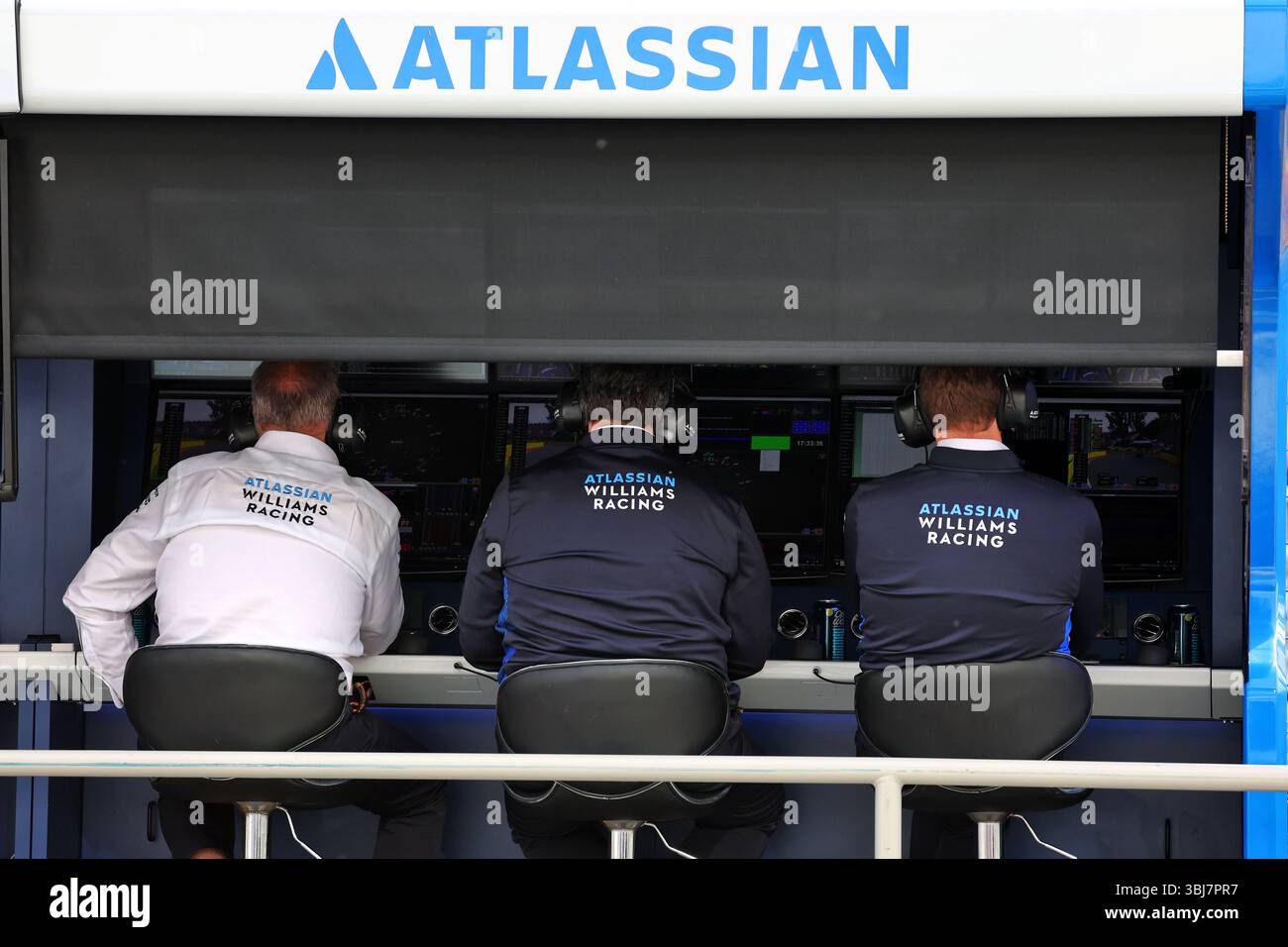 Montreal, Canada. 13th June, 2025. Atlassian Williams Racing pit gantry ...