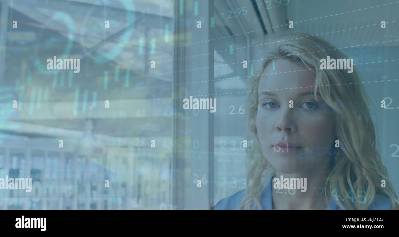 Data graphs charts overlay person hi-res stock photography and images - Alamy