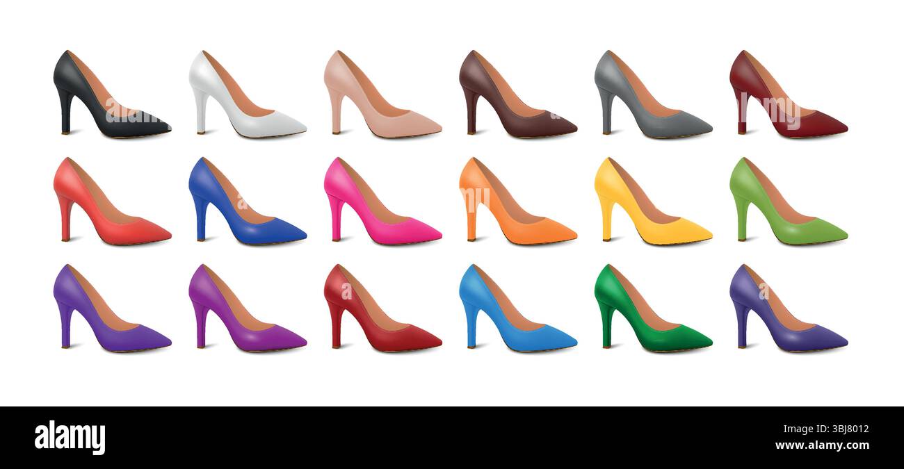 Red bridal shoes Stock Vector Images - Alamy