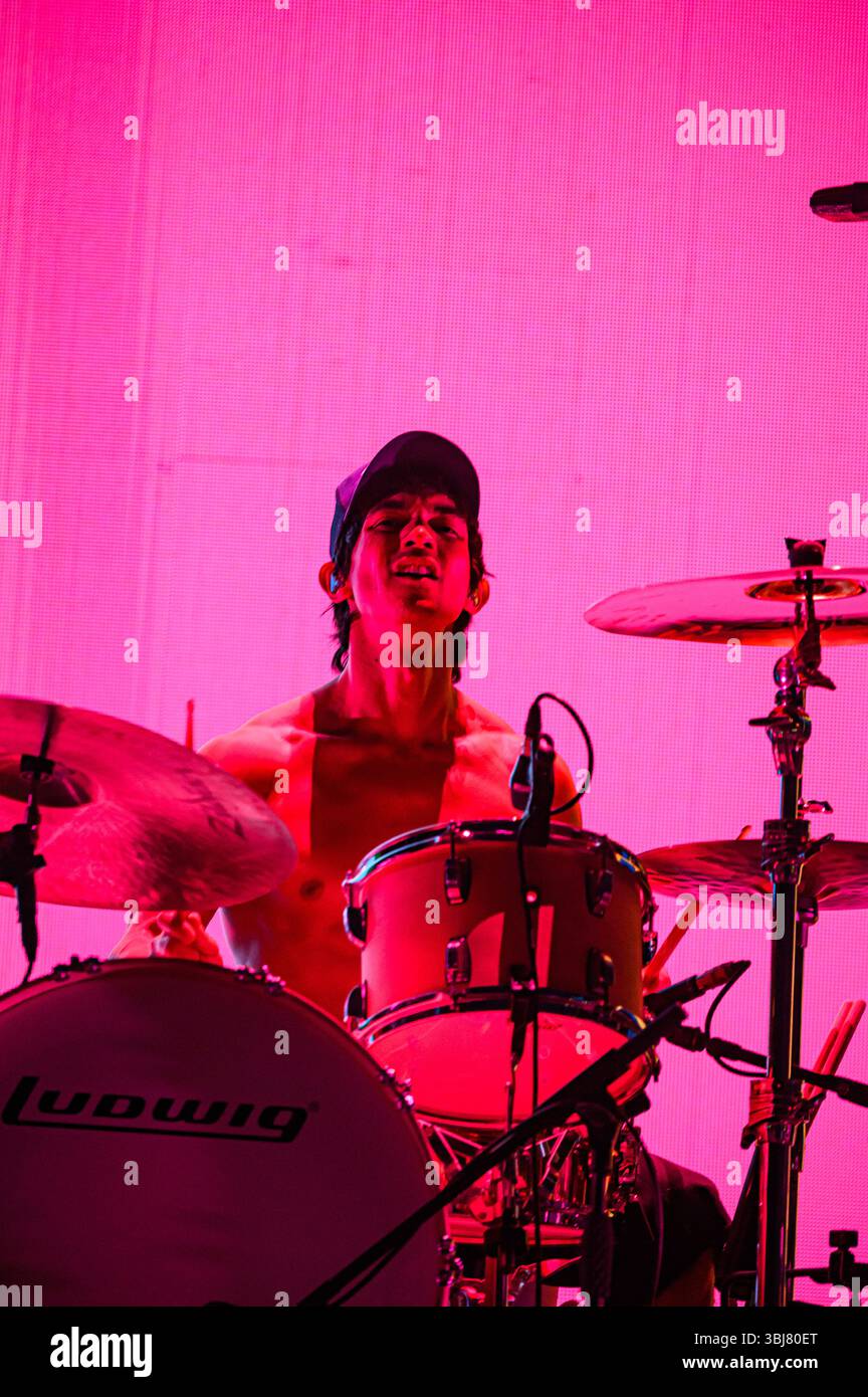 London, United Kingdom. 13th June, 2025. Daniel Fang of Turnstile ...
