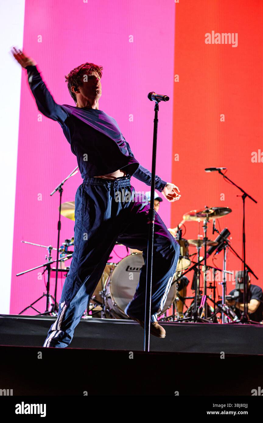 London, United Kingdom. 13th June, 2025. Brendan Yates of Turnstile ...