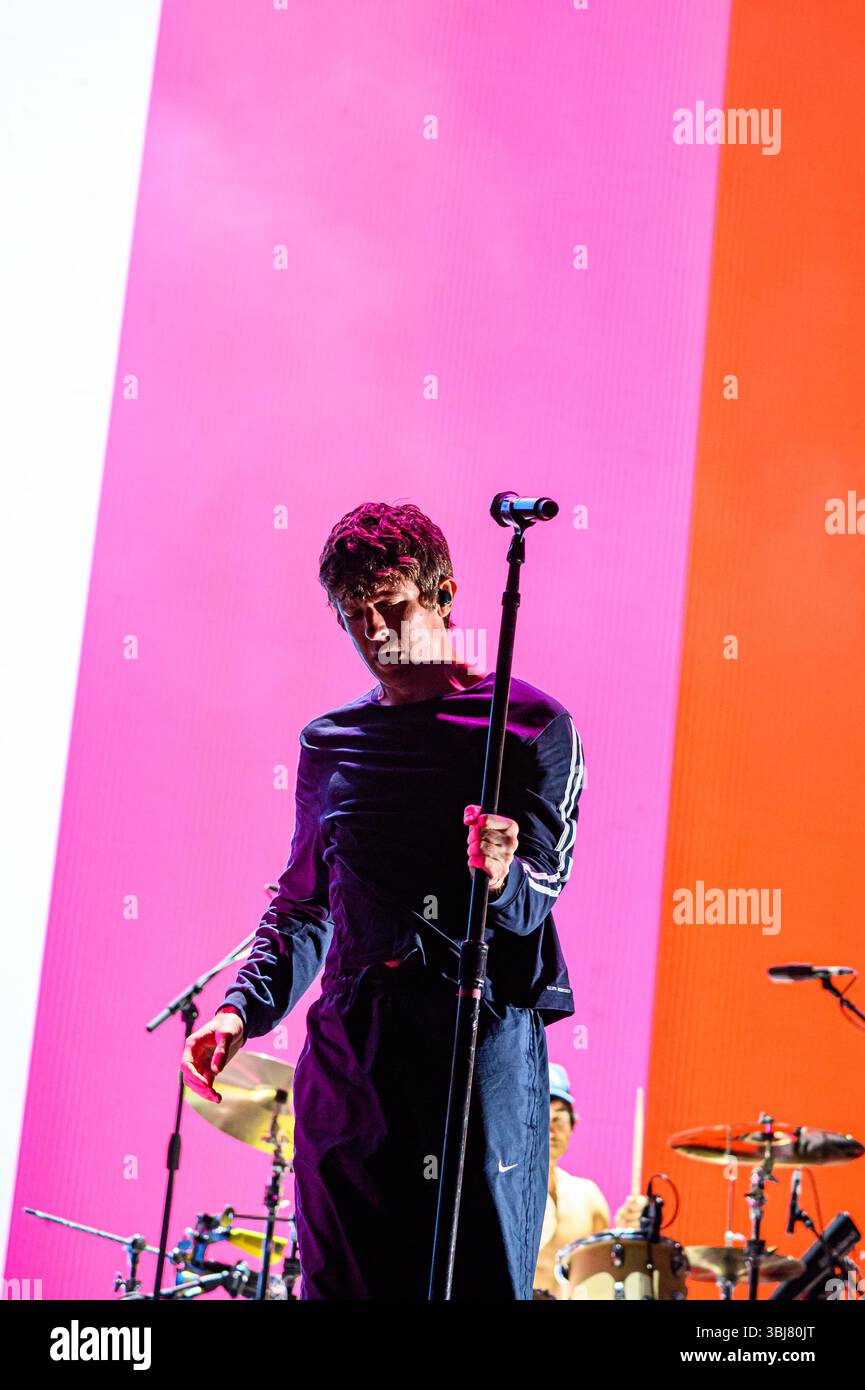 London, United Kingdom. 13th June, 2025. Brendan Yates of Turnstile ...