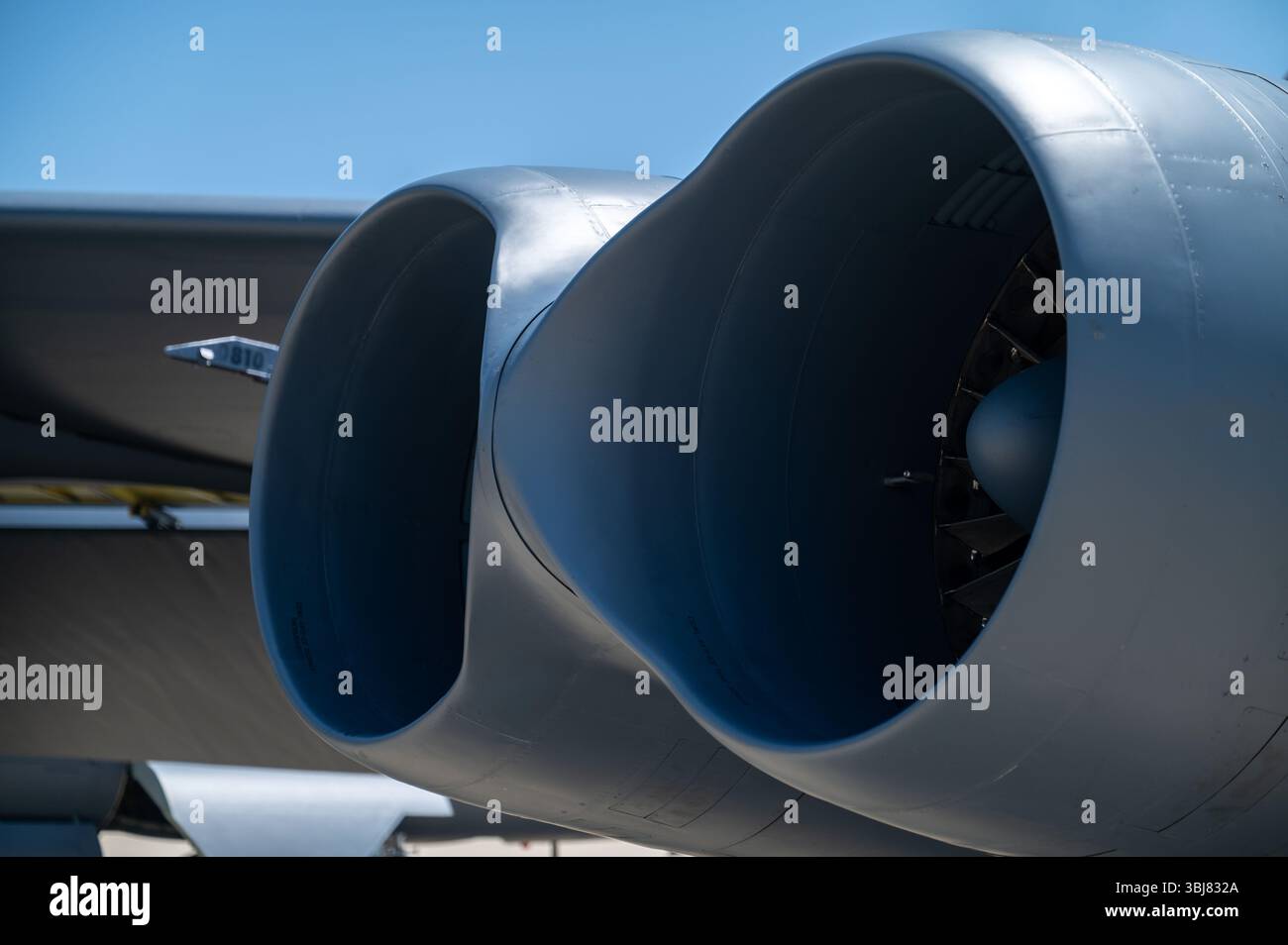 Close up of the engine nacelle on a B-52 bomber at the Beale Air ...
