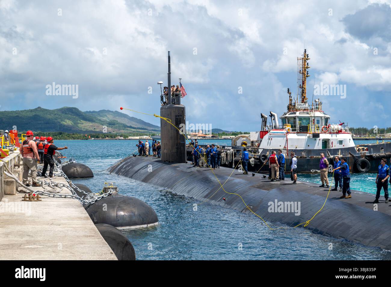NAVAL BASE GUAM (June 11, 2025) – Sailors assigned to the Los Angeles ...