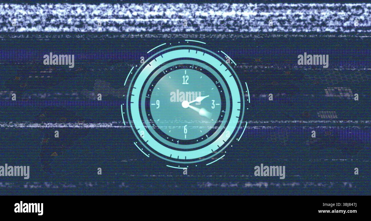 Animation futuristic digital interface clock hi-res stock photography and images - Alamy