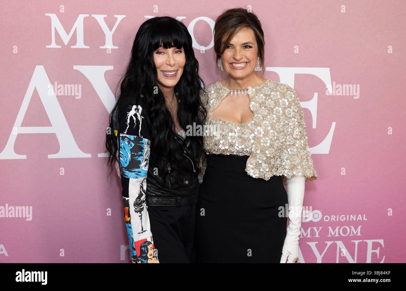 Cher, left, and Mariska Hargitay attend the "My Mom Jayne" premiere at ...