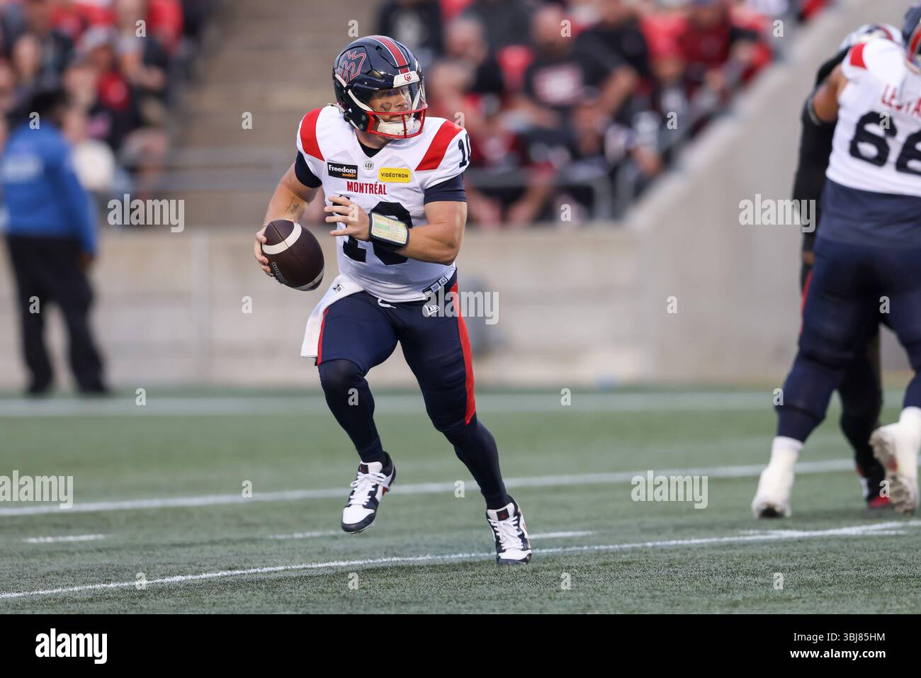 Ottawa, Canada. 13th June, 2025. Montreal Alouettes quarterback Davis ...