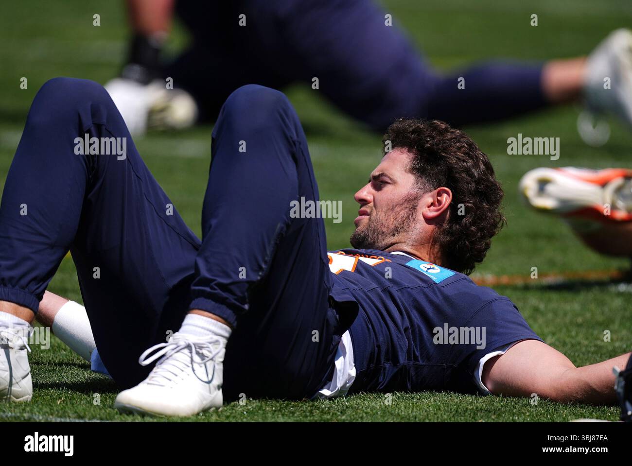Denver Broncos quarterback Jarrett Stidham (8) takes part in drills ...