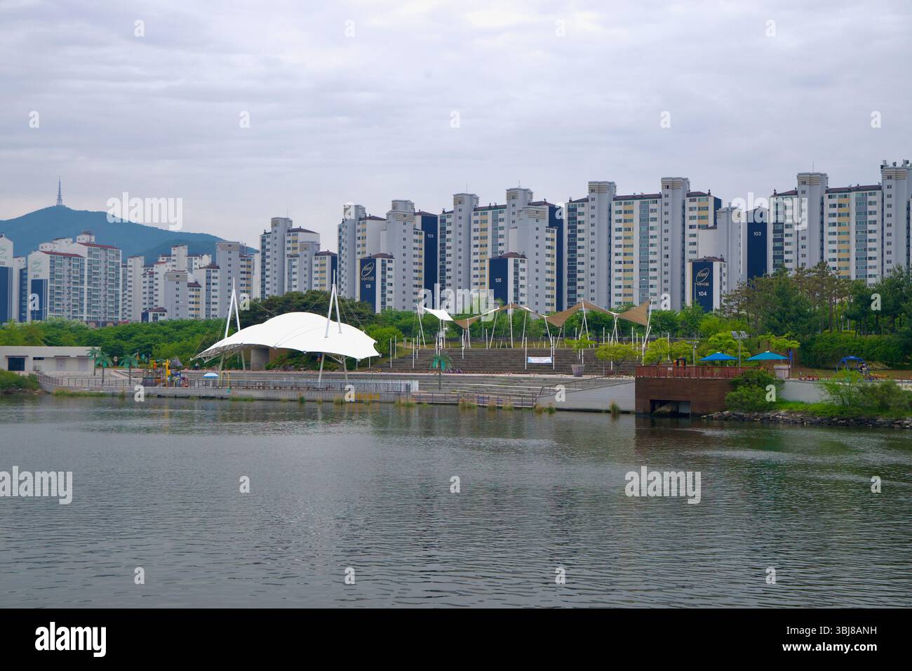 Incheon, South Korea - May 19th 2025: A modern riverside amphitheater ...