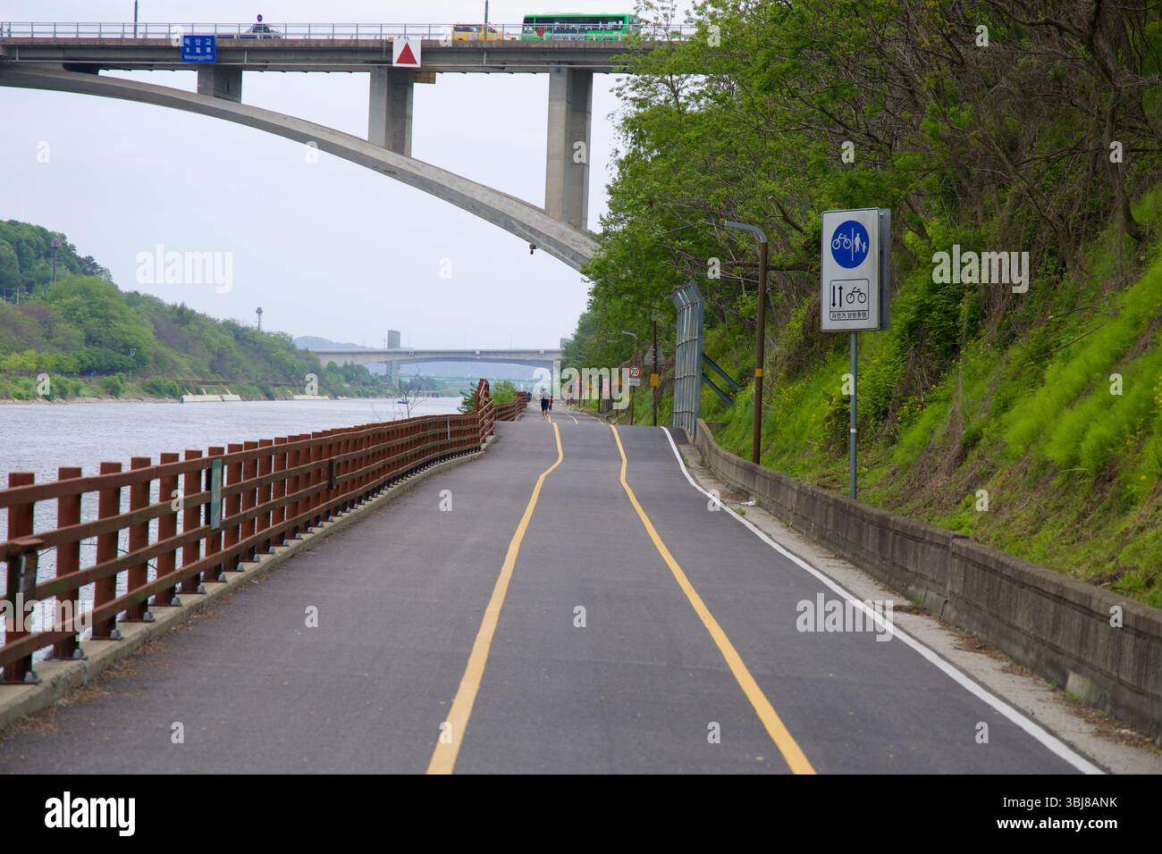 Incheon, South Korea - May 19th 2025: Cyclists follow the Ara Bicycle ...