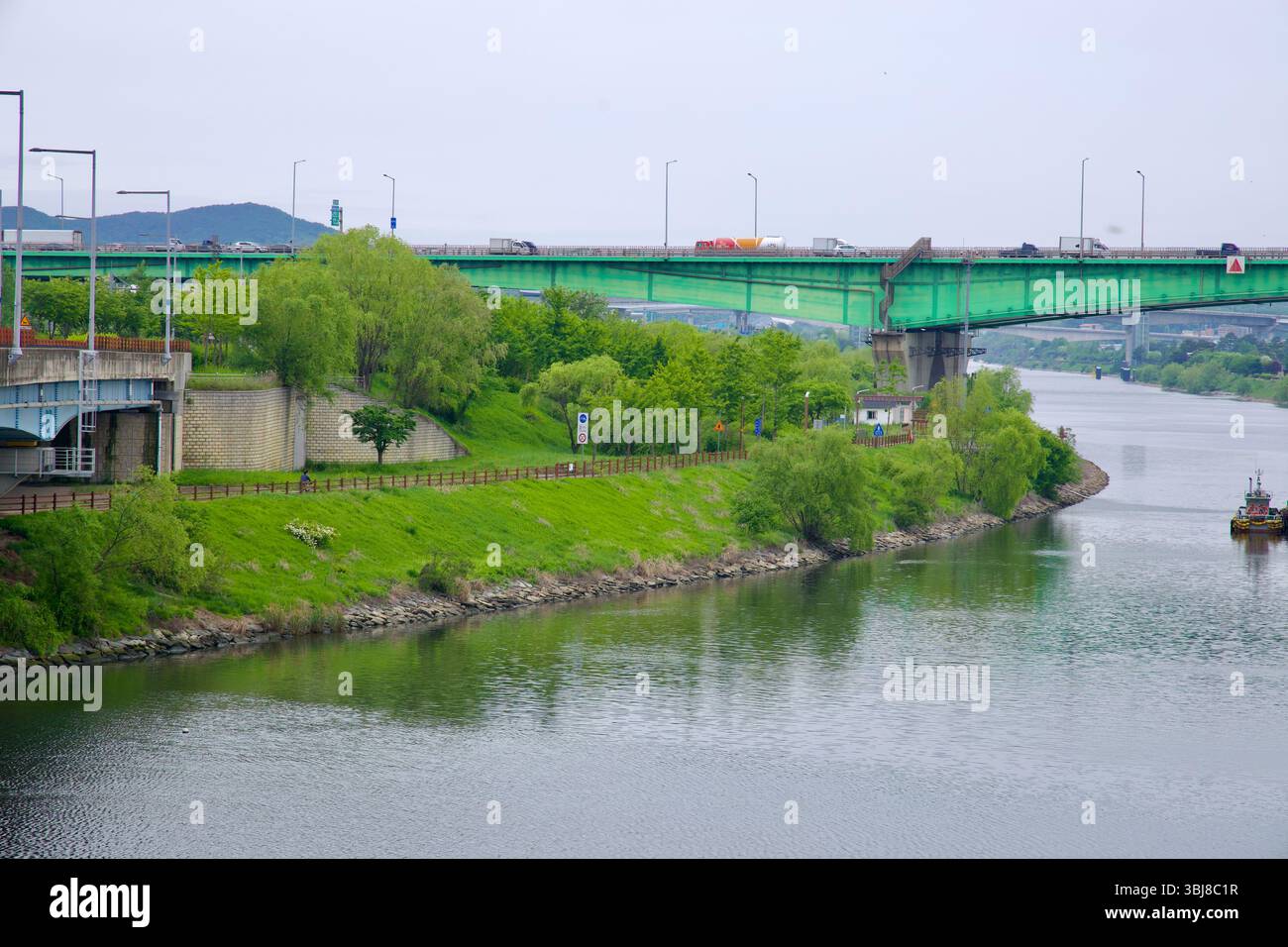 Incheon, South Korea - May 19th 2025: Gulpo Stream joins the Ara Canal ...