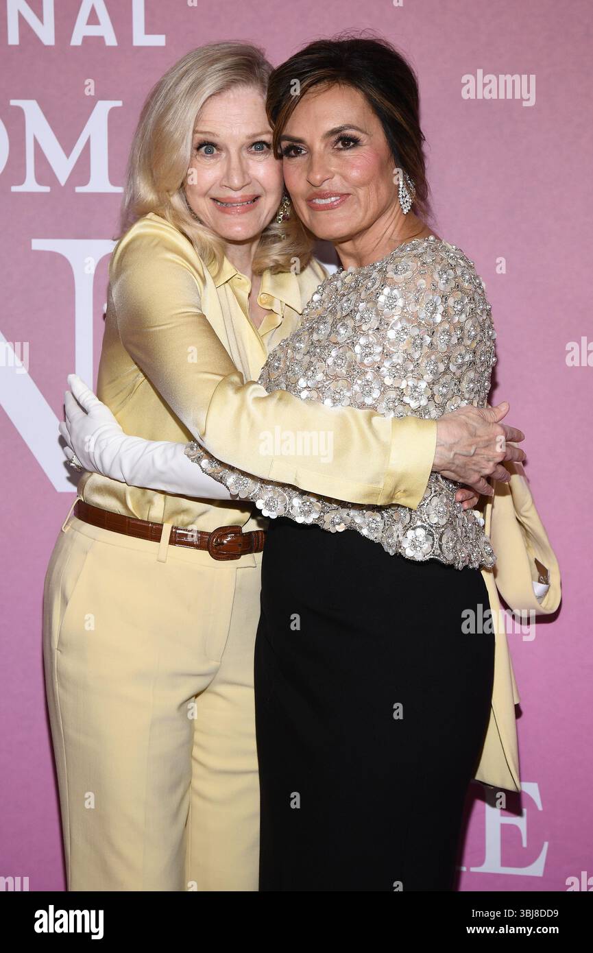New York, USA. 13th June, 2025. (L-R) Diane Sawyer and Mariska Hargitay ...