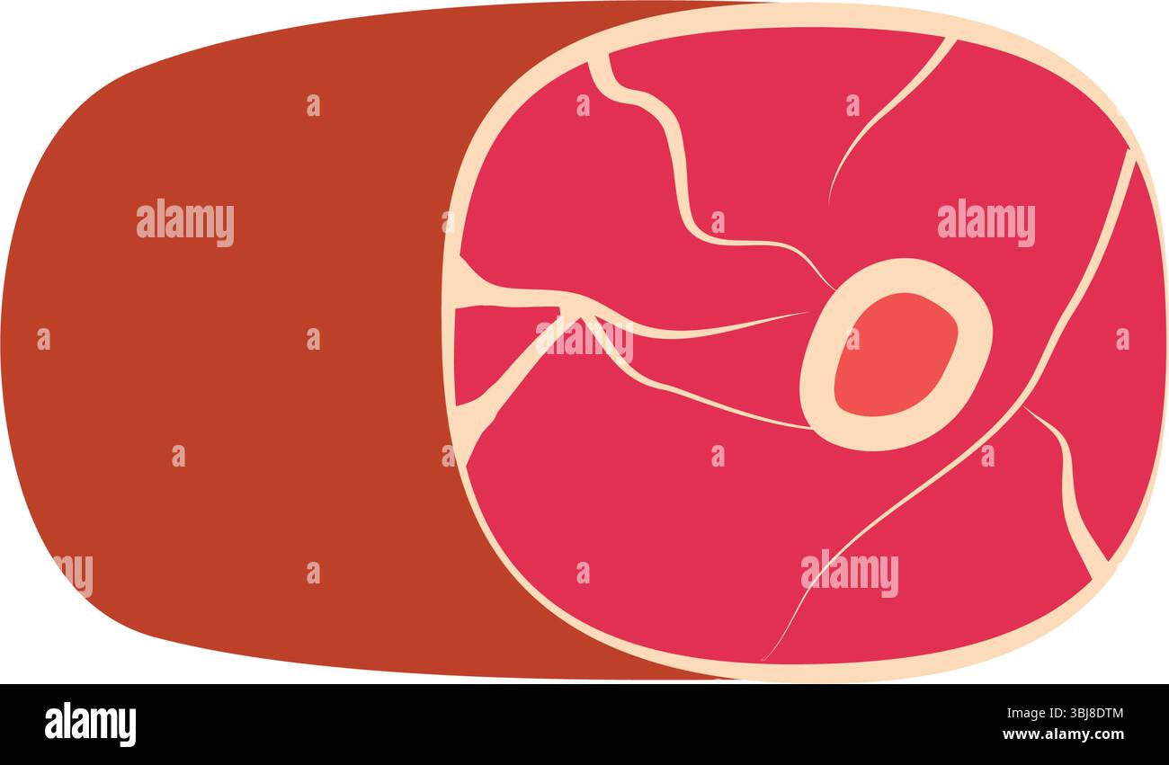Ham pork smoked butcher Stock Vector Images - Alamy