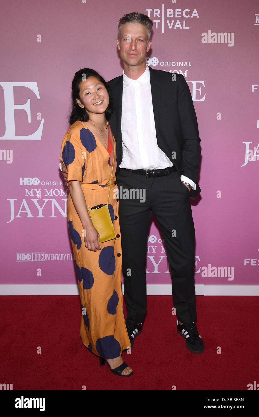 (L-R) Lisha Scanavino and Peter Scanavino attend the 'My Mom Jayne: A ...