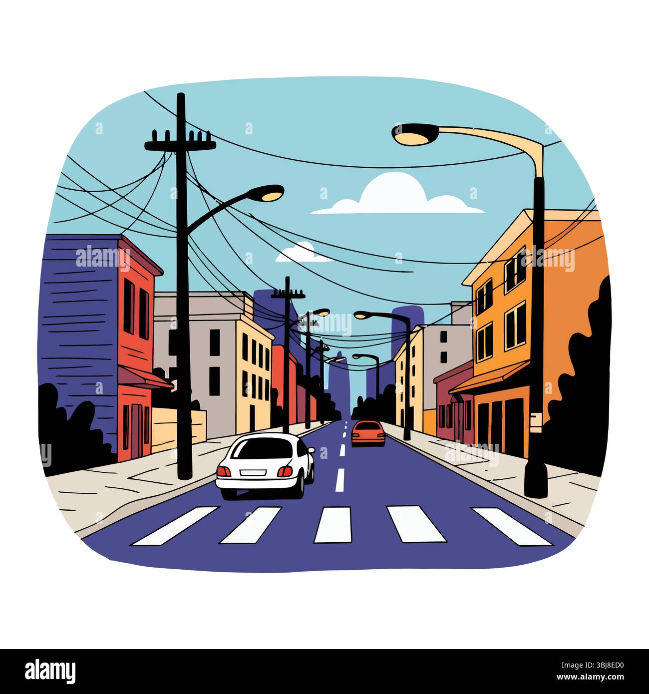 Power lines crossing Stock Vector Images - Alamy