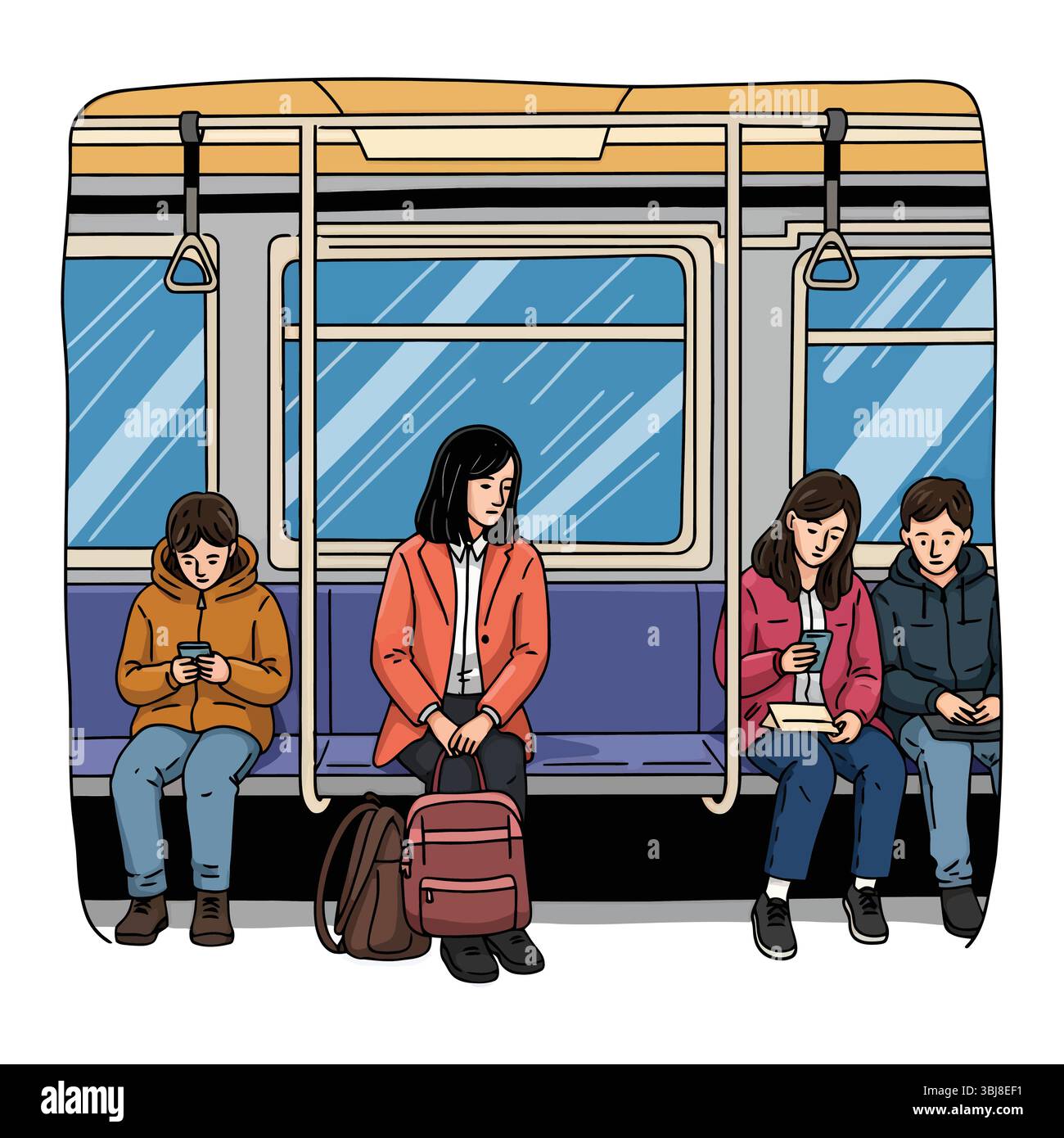 Daily commute drawing hi-res stock photography and images - Alamy