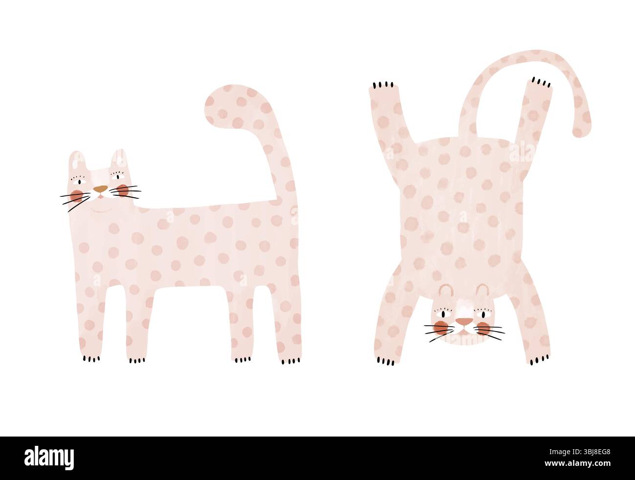 Wild Cat. Funny Cheetah. Cute Infantile Style Nursery Vector Art with ...
