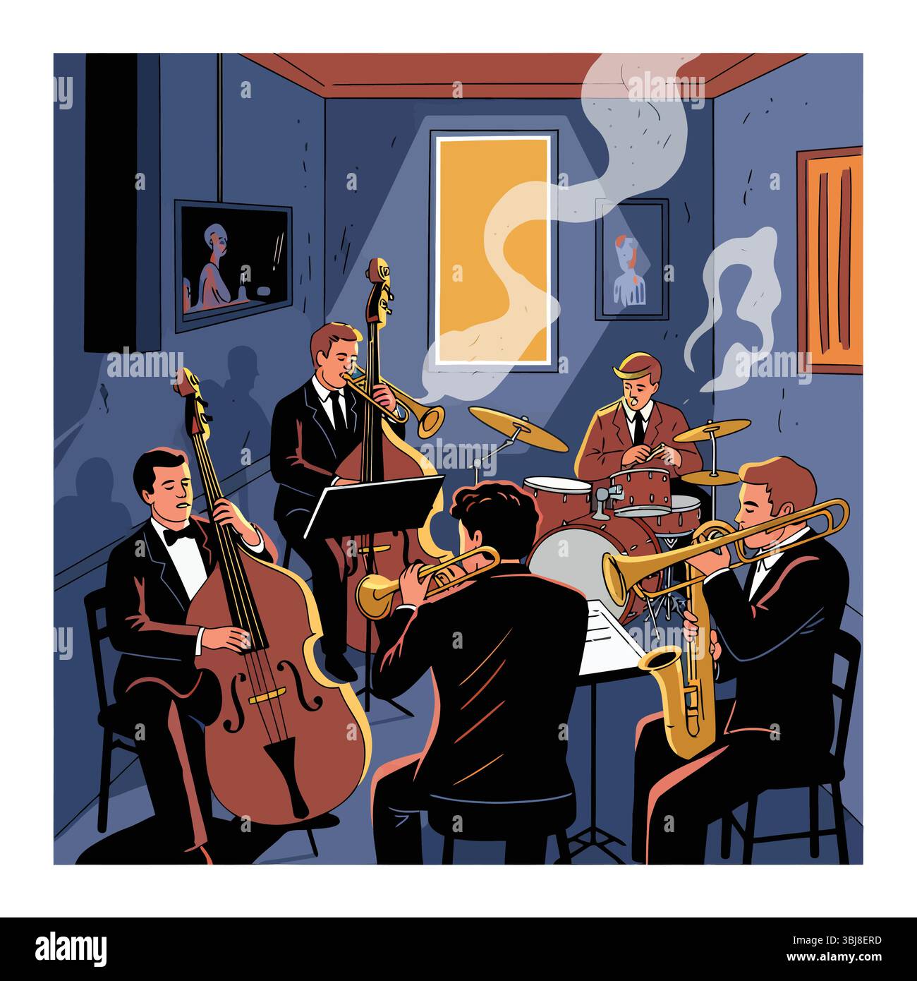 Quintet music Stock Vector Images - Alamy