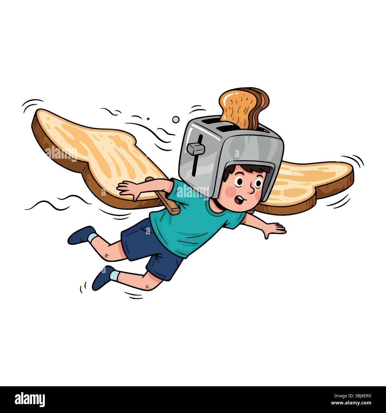 Boy in helmet flying wings hi-res stock photography and images - Alamy