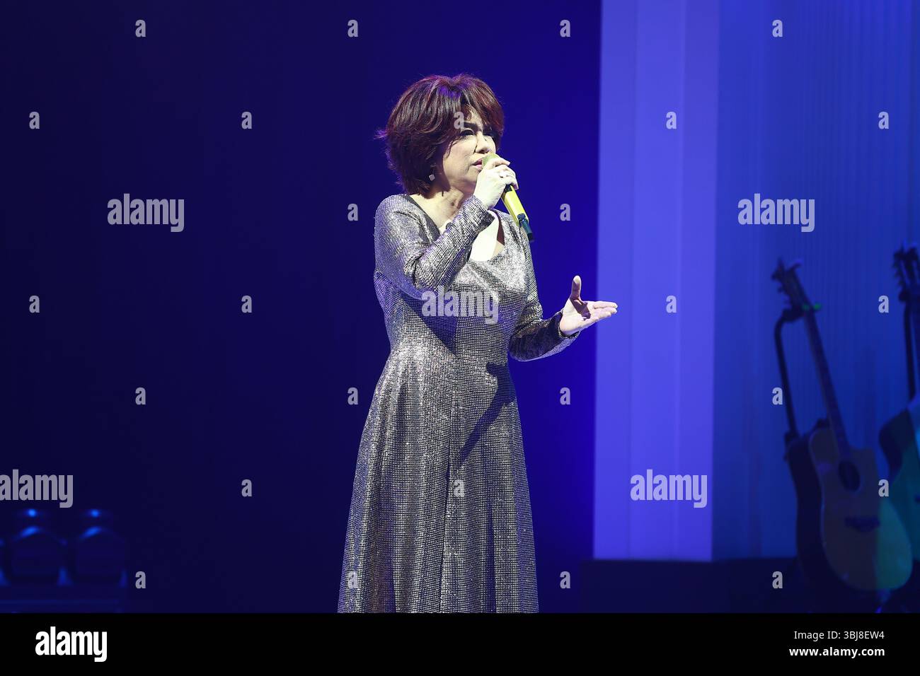 TAIPEI, CHINA - JUNE 13, 2025 - Taiwanese female singer Tsai Chin held ...