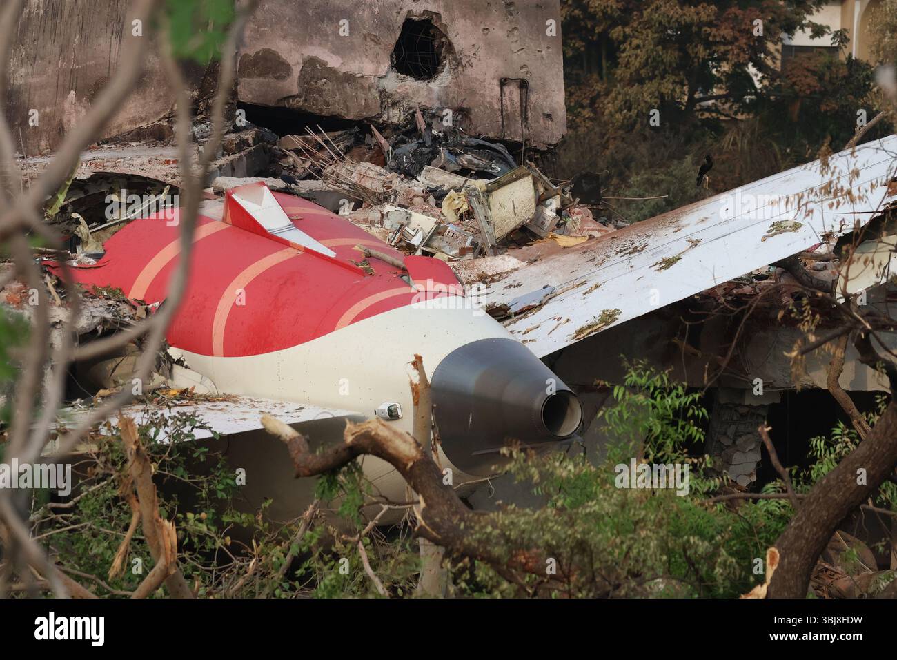 Air india flight 171 wreckage hi-res stock photography and images - Alamy
