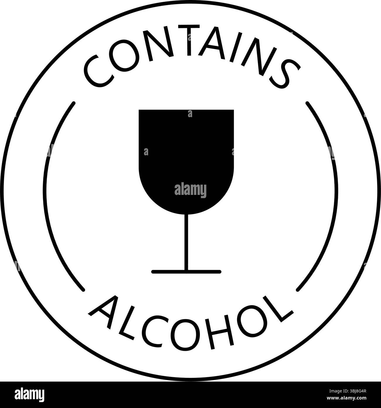 Alcohol contain icon for medication, cosmetic, food, candies. Wine ...