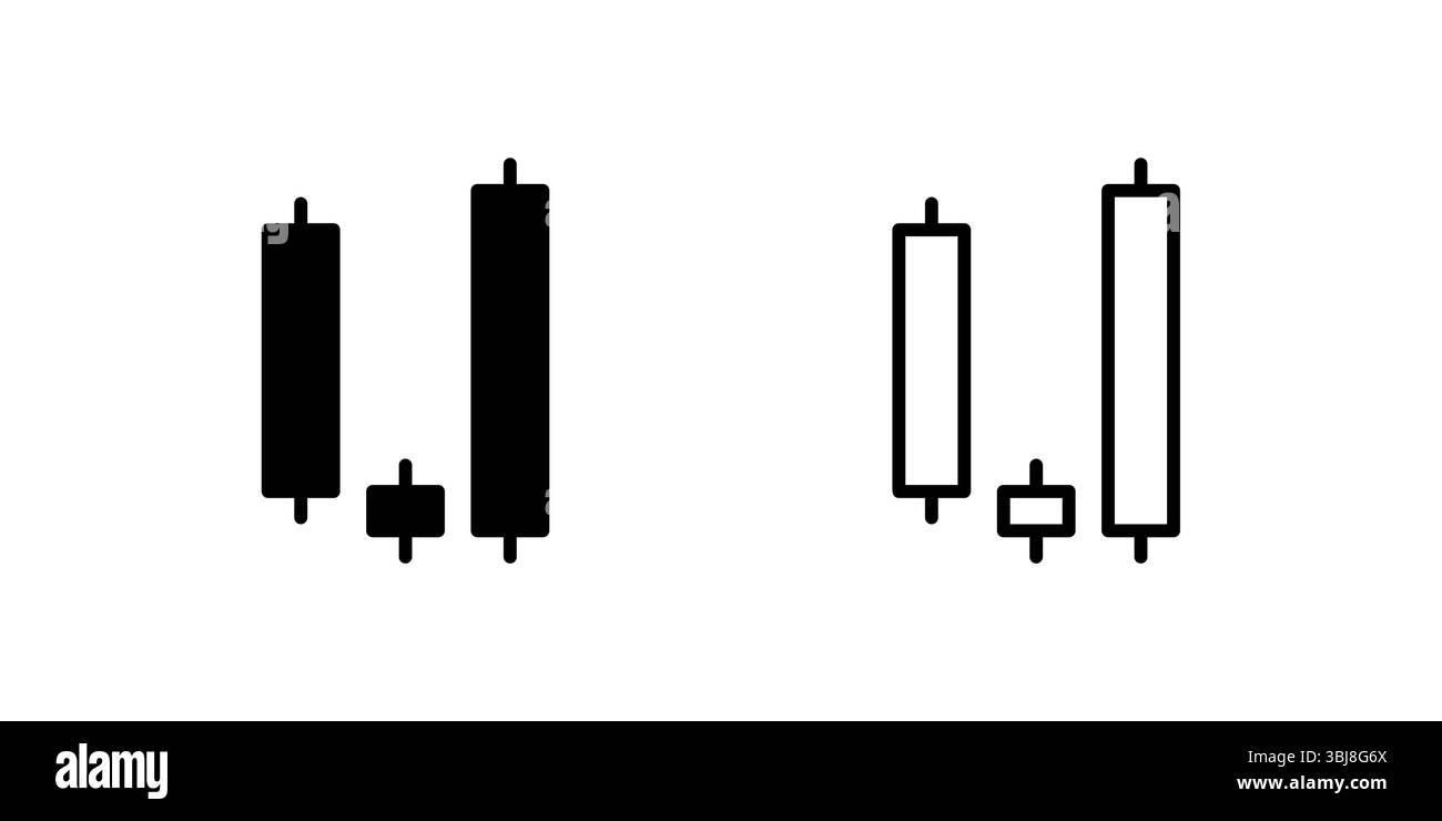 Technical analysis morning star reversal pattern icons for professional ...