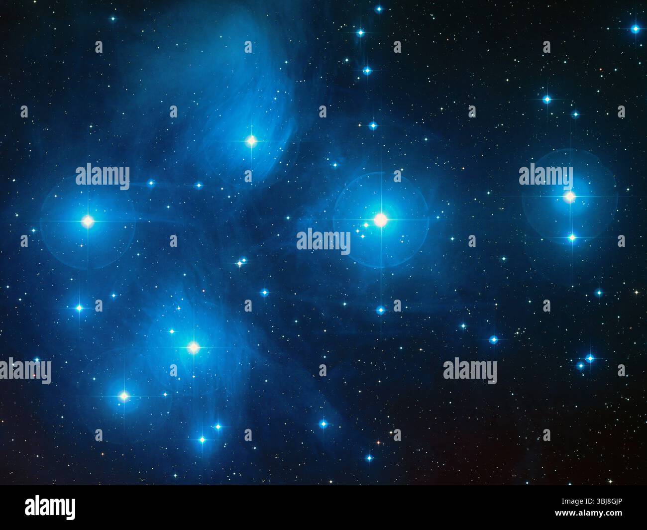 Pleiades. M45 open star cluster in constellation Taurus Stock Photo - Alamy