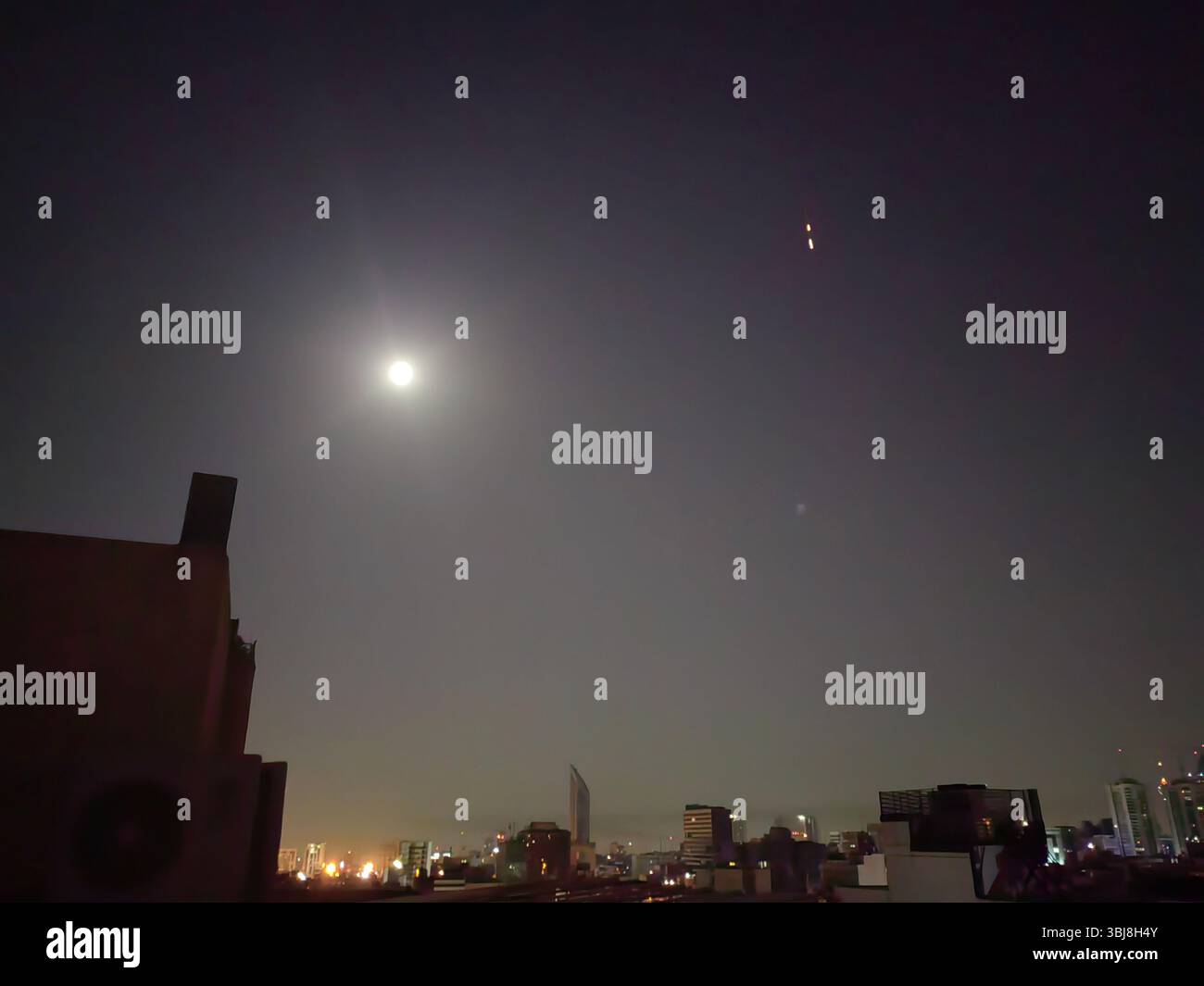 Tehran. 14th June, 2025. This photo taken on June 14, 2025 shows a view ...