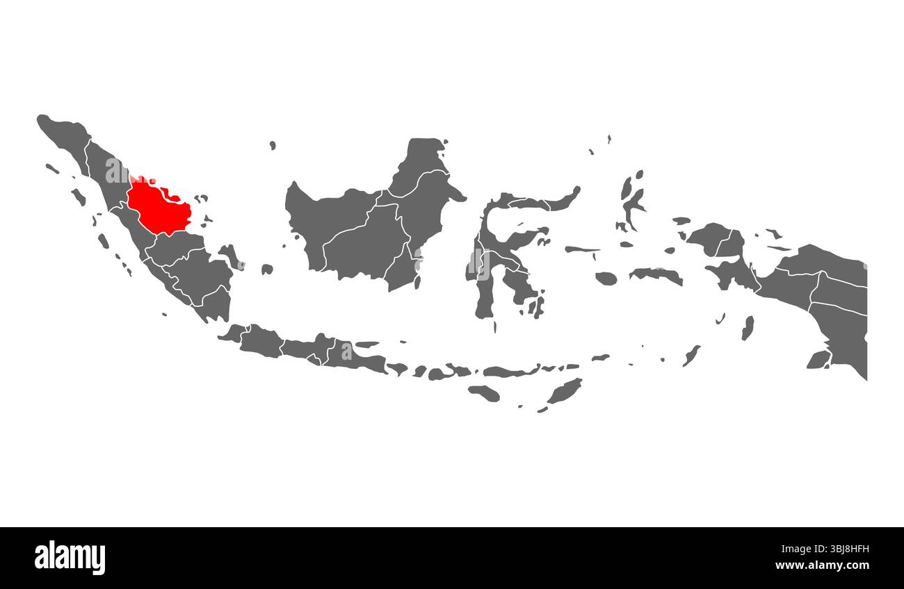 Indonesia detailed Riau map shape, Flat web graphic concept icon symbol ...
