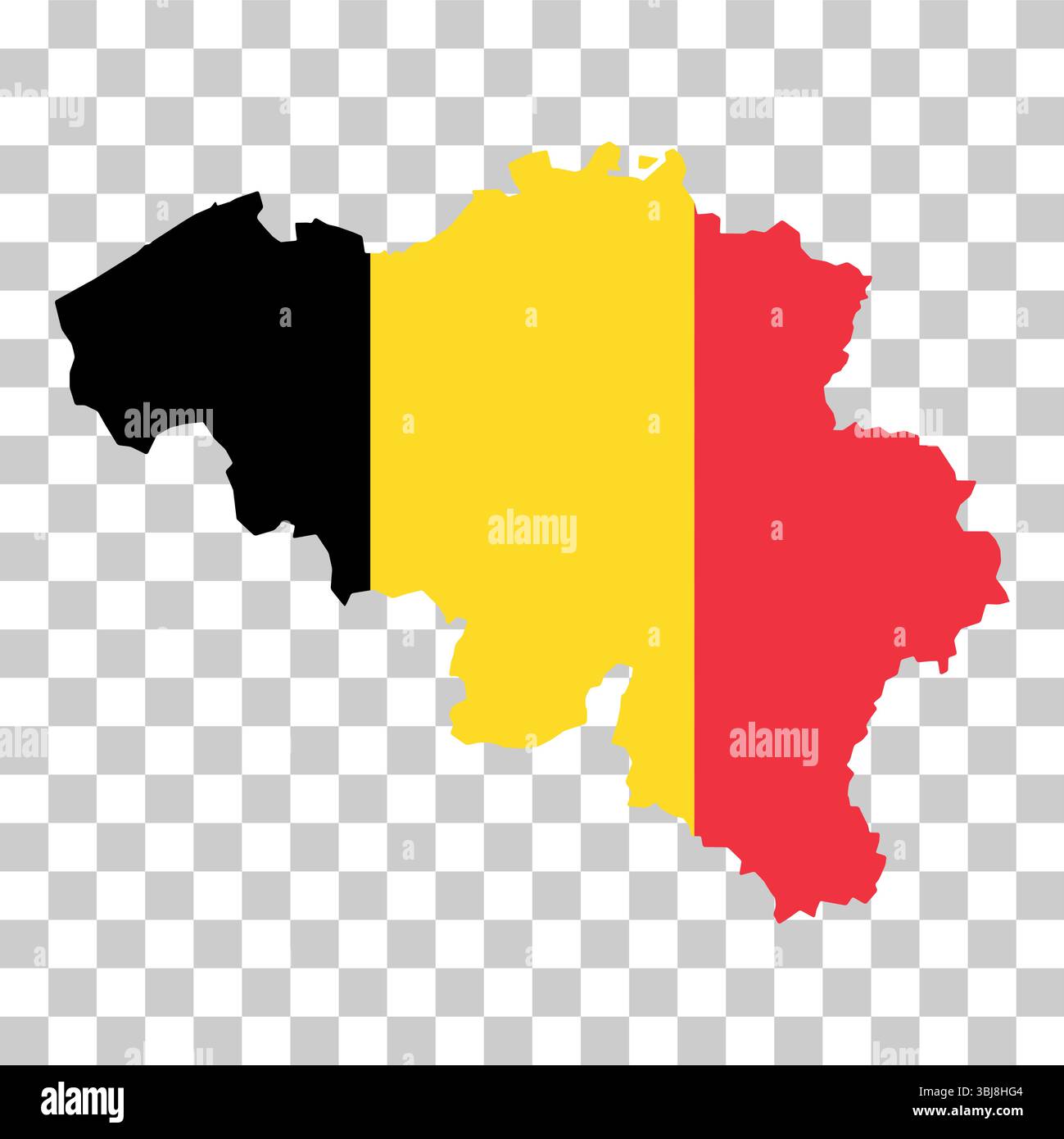 Belgium map symbol shape, travel web flat concept icon vector ...