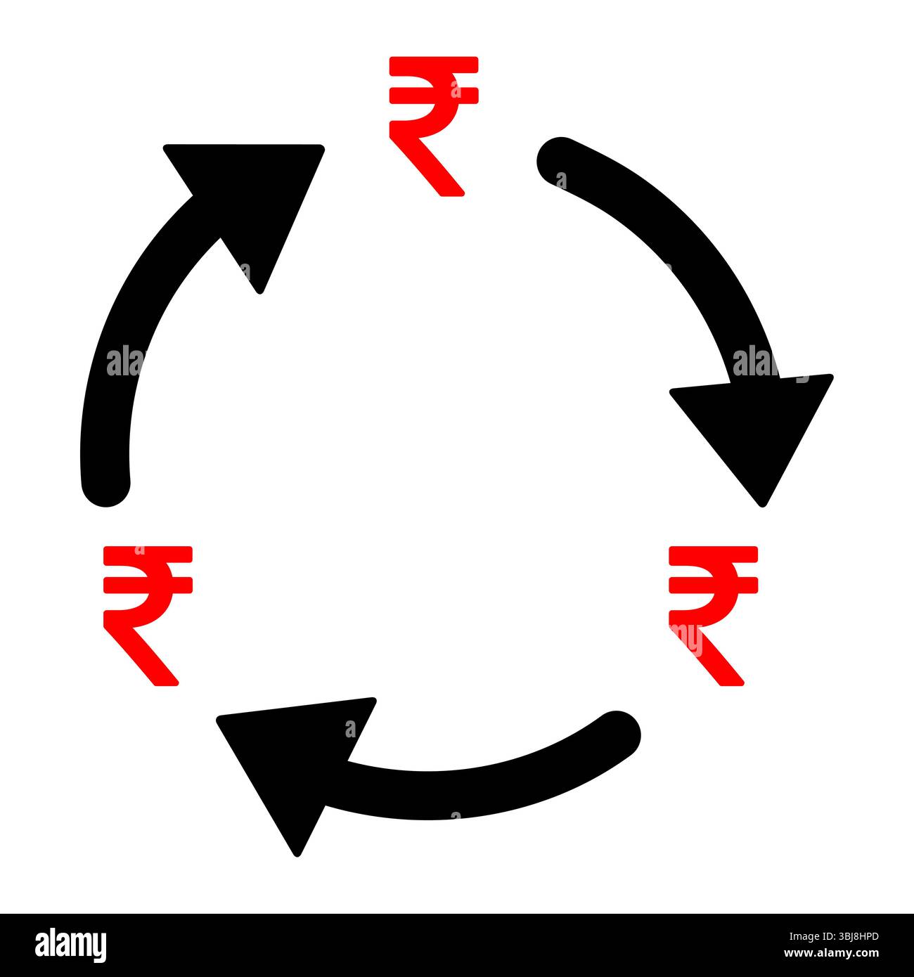 Rupee money change icon, trade cash information web symbol, convert ...