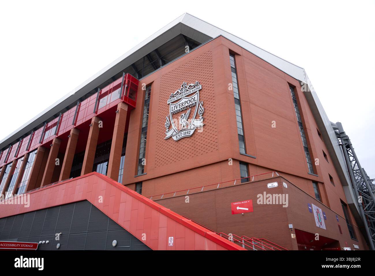 Anfield Stadium.Liverpool UK. Home of Liverpool FC. Outside Anfield ...