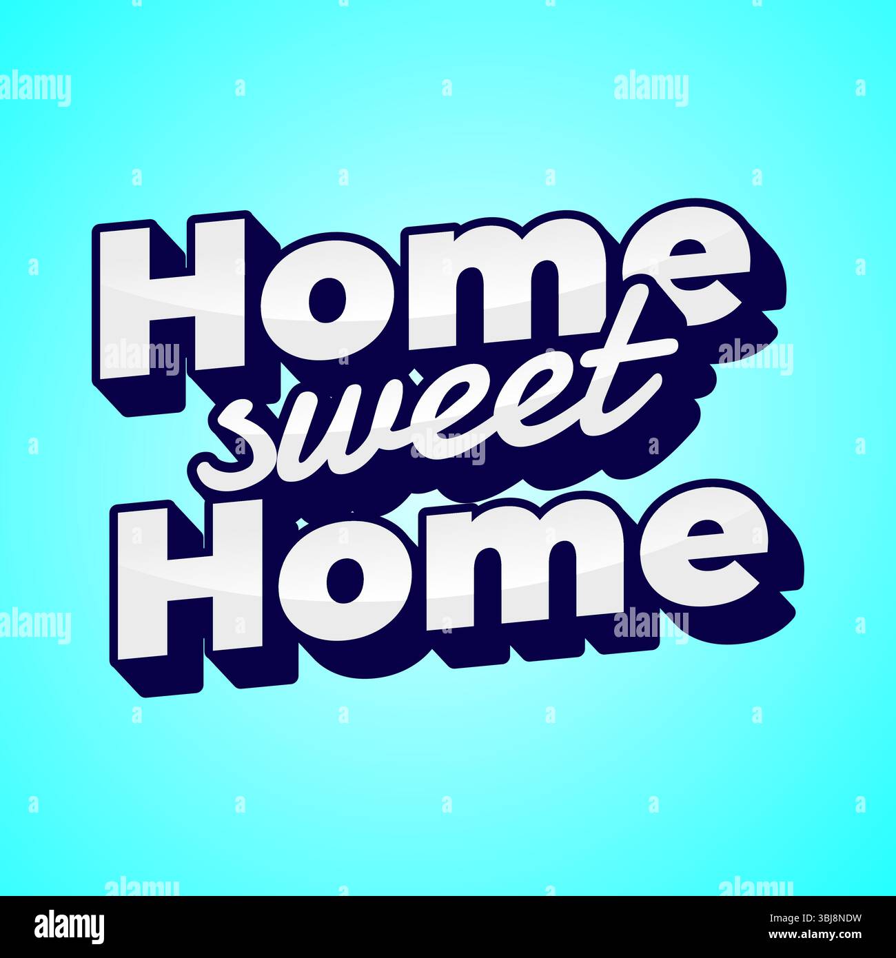 Home sweet home. Cheerful and bold text artwork for cozy interior ...