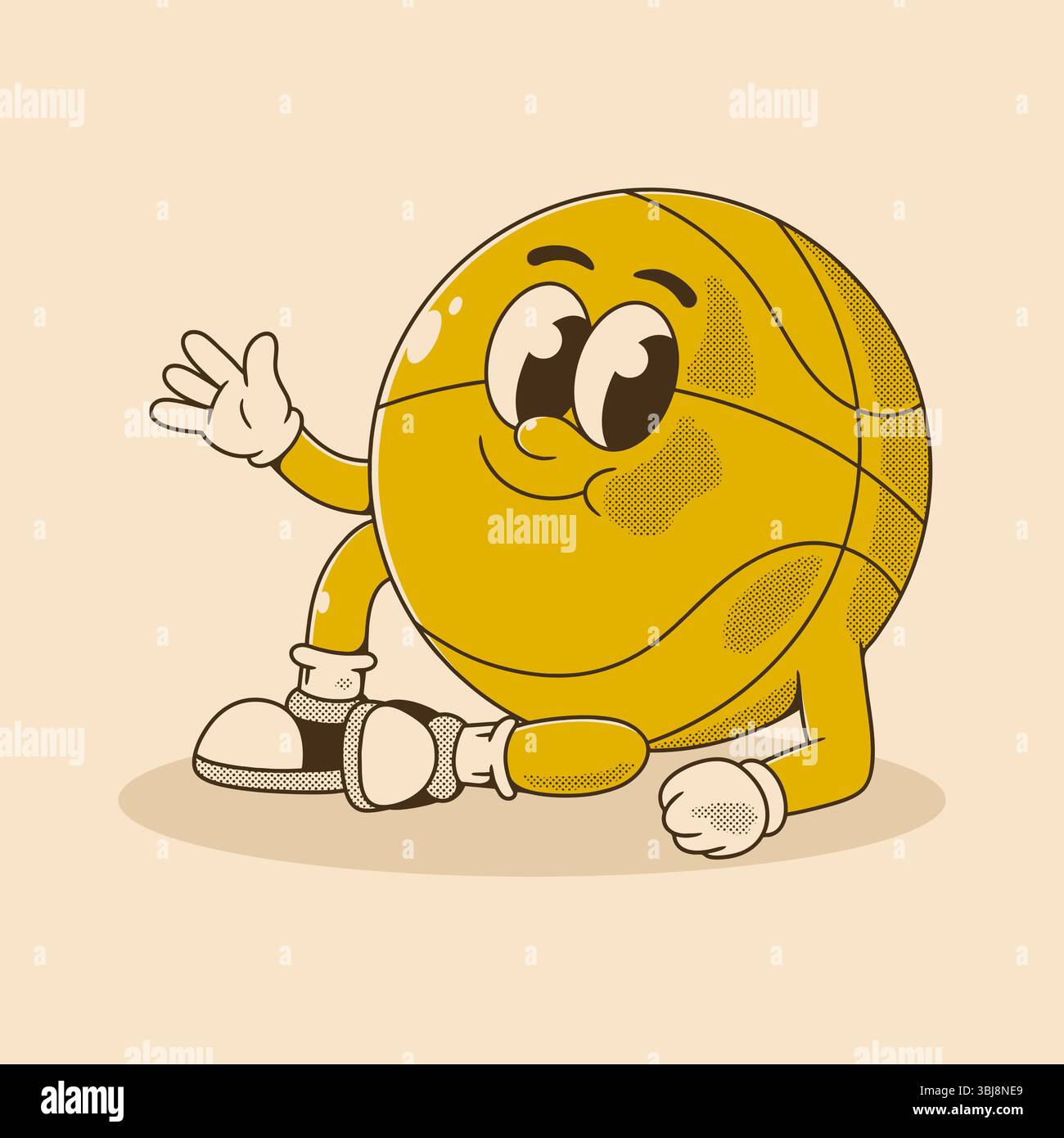 Basketball character. Cool laid back illustration perfect for casual ...