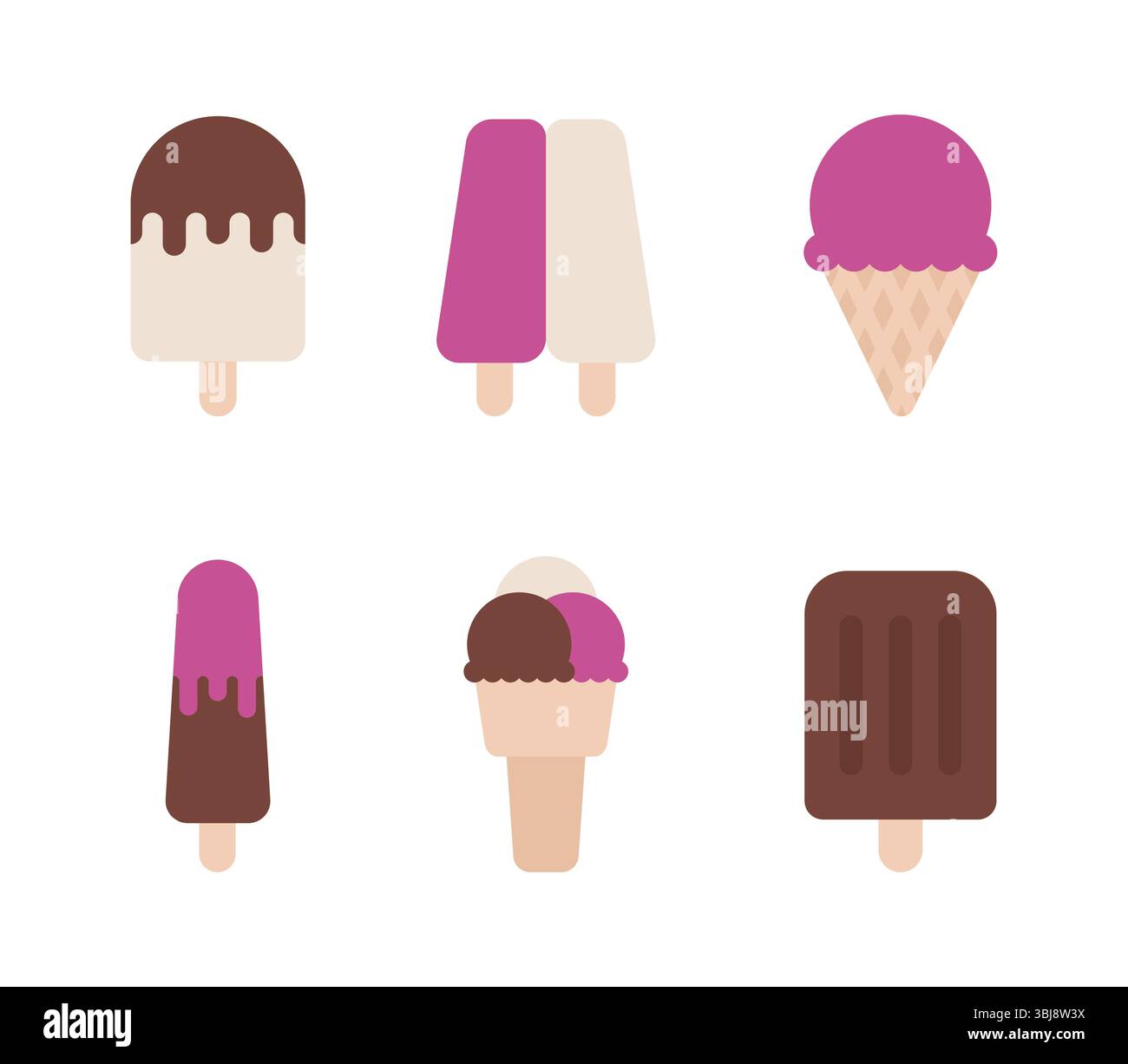 Ice cream clip art set isolated on white Stock Vector Image & Art - Alamy